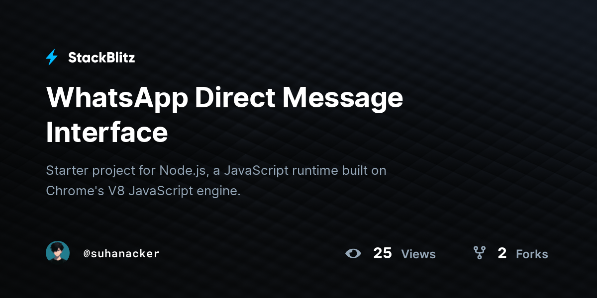 WhatsApp Direct Message Interface - StackBlitz