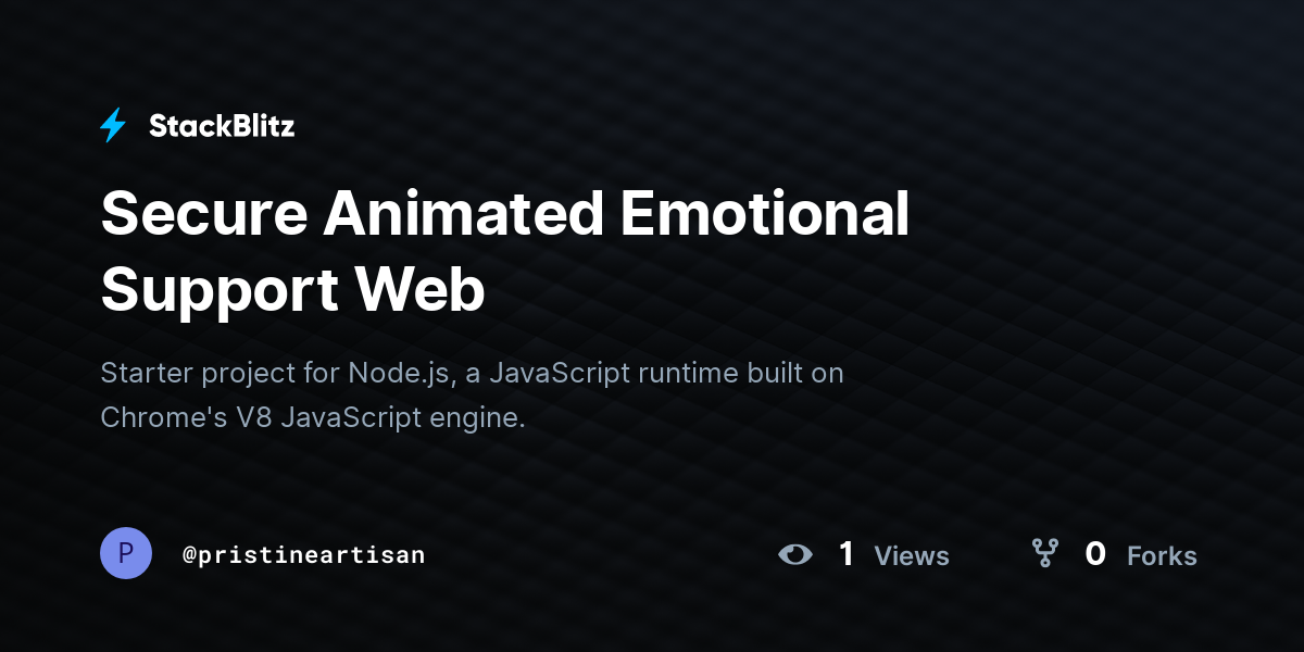 Secure Animated Emotional Support Web - StackBlitz