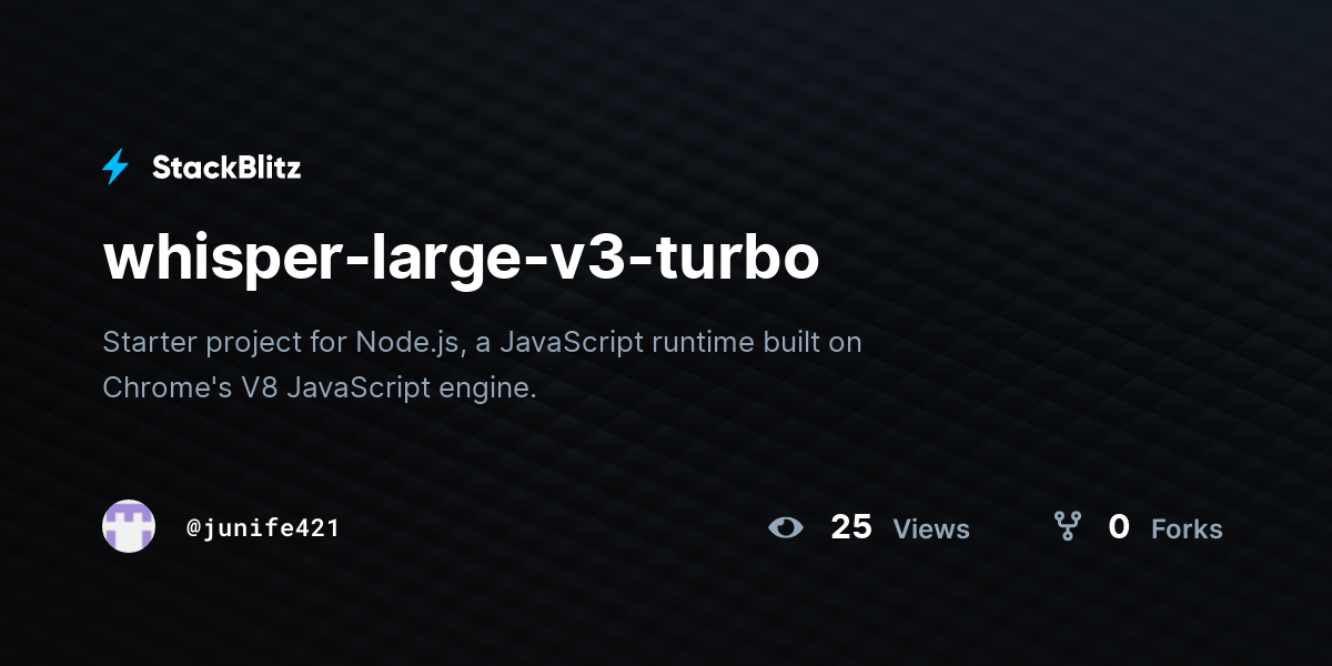 whisper-large-v3-turbo - StackBlitz