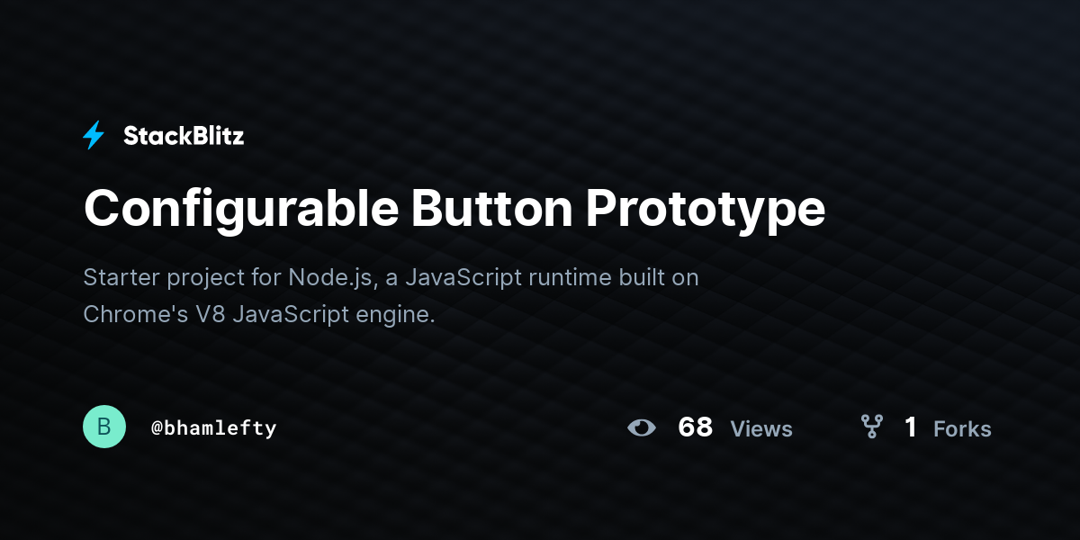 Configurable Button Prototype - StackBlitz