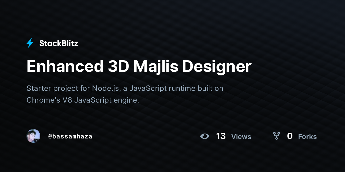 Enhanced 3D Majlis Designer - StackBlitz