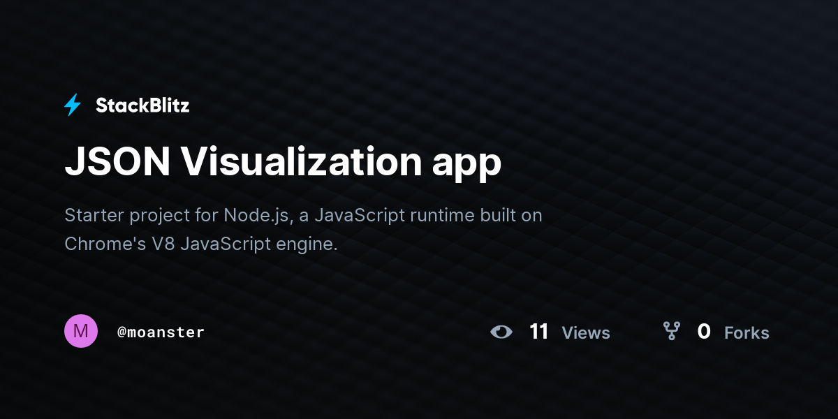 JSON Visualization app - StackBlitz