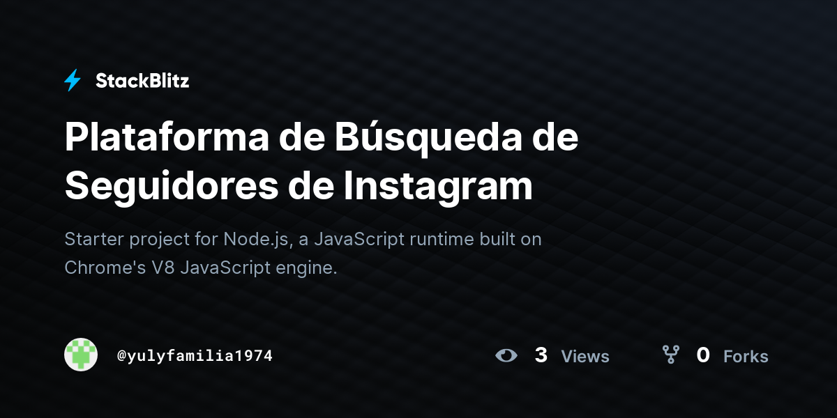 Plataforma de Búsqueda de Seguidores de Instagram - StackBlitz