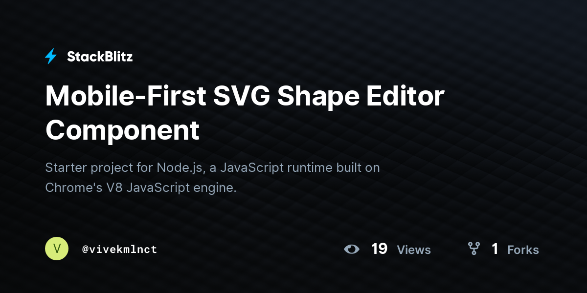 Mobile-First SVG Shape Editor Component - StackBlitz