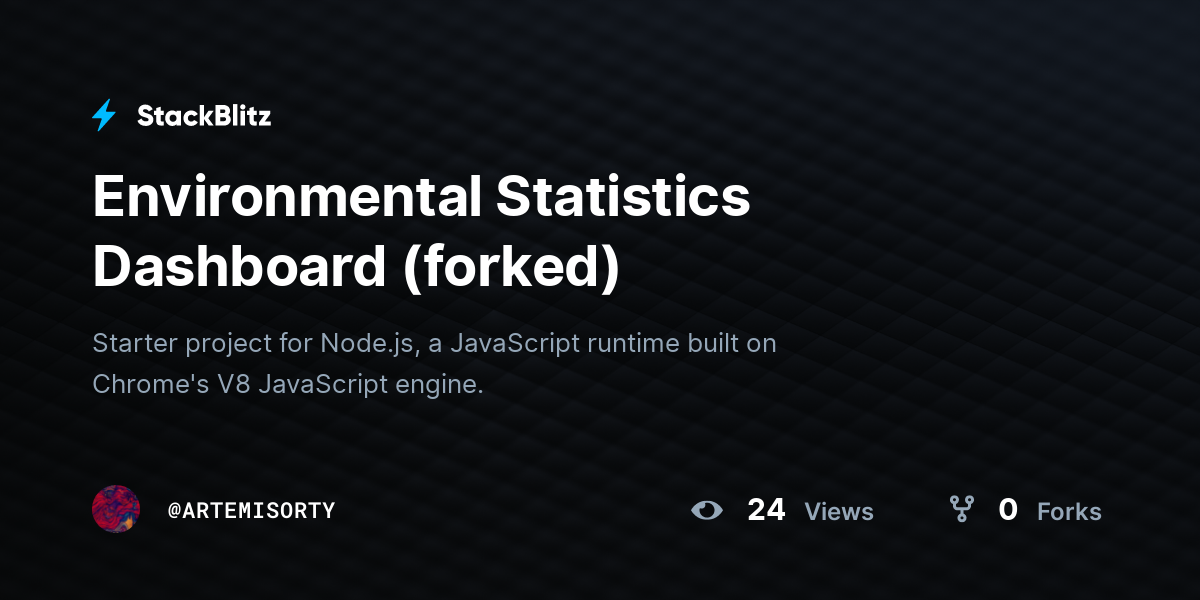 Environmental Statistics Dashboard (forked) - StackBlitz