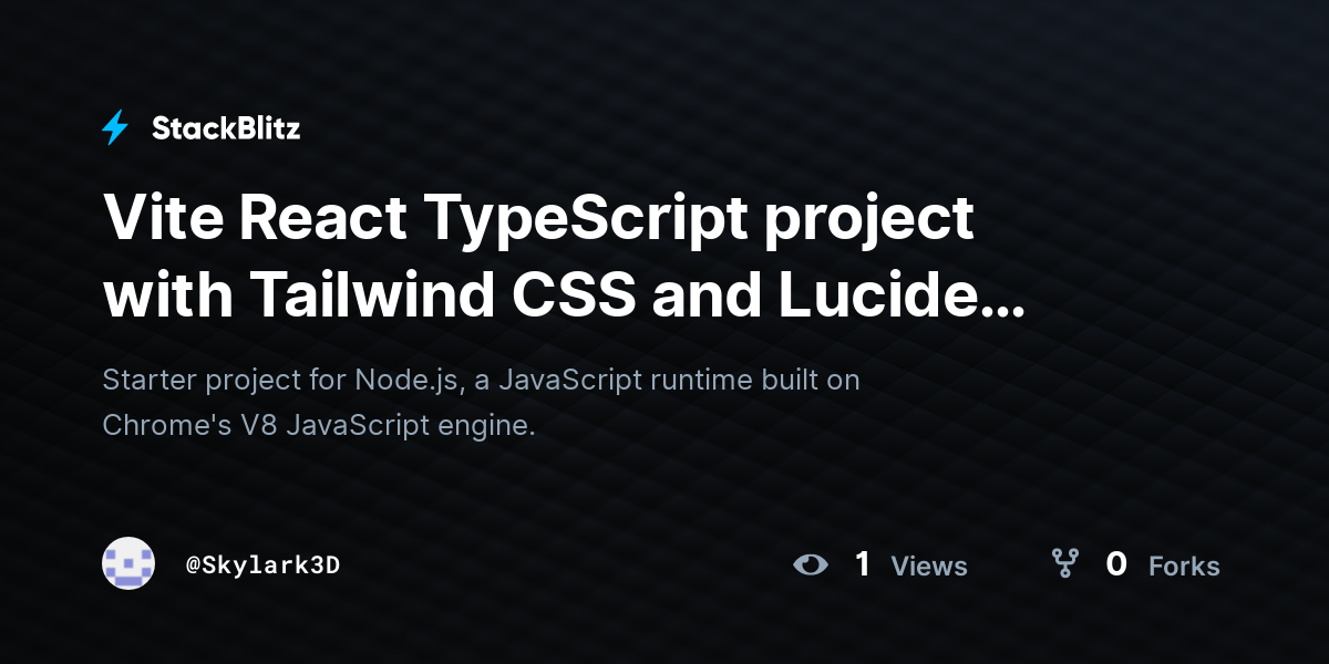 Vite React TypeScript project with Tailwind CSS and Lucide React ...