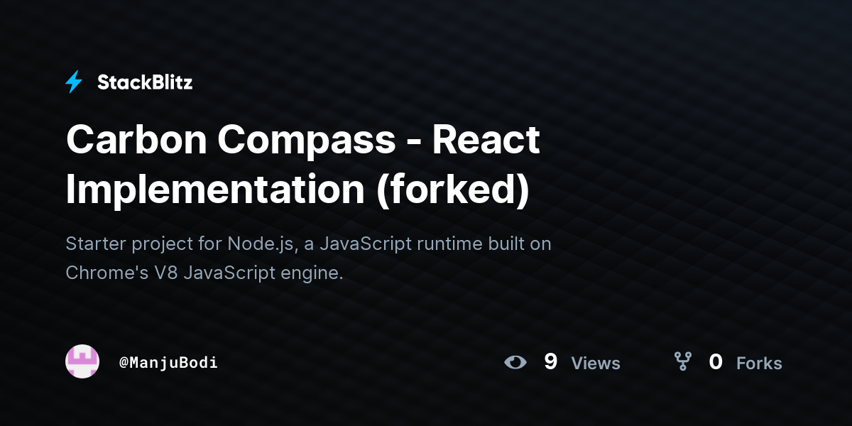 Carbon Compass - React Implementation (forked) - StackBlitz