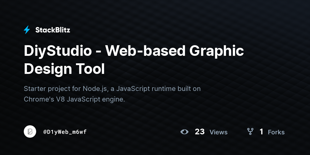 DiyStudio - Web-based Graphic Design Tool - StackBlitz