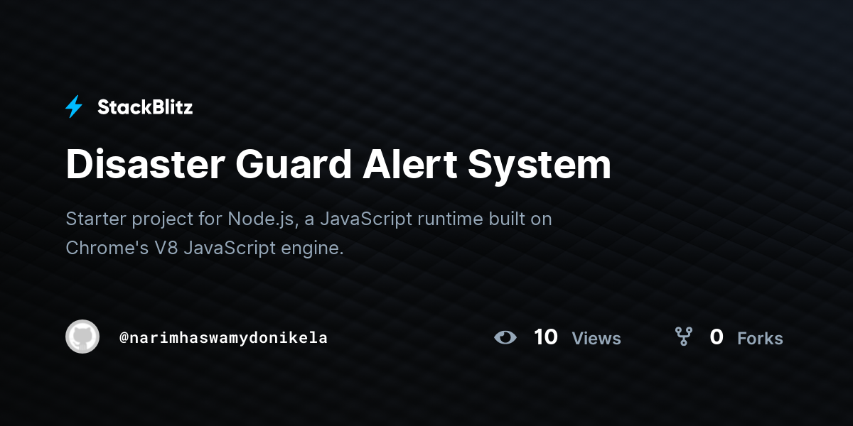 Disaster Guard Alert System - StackBlitz