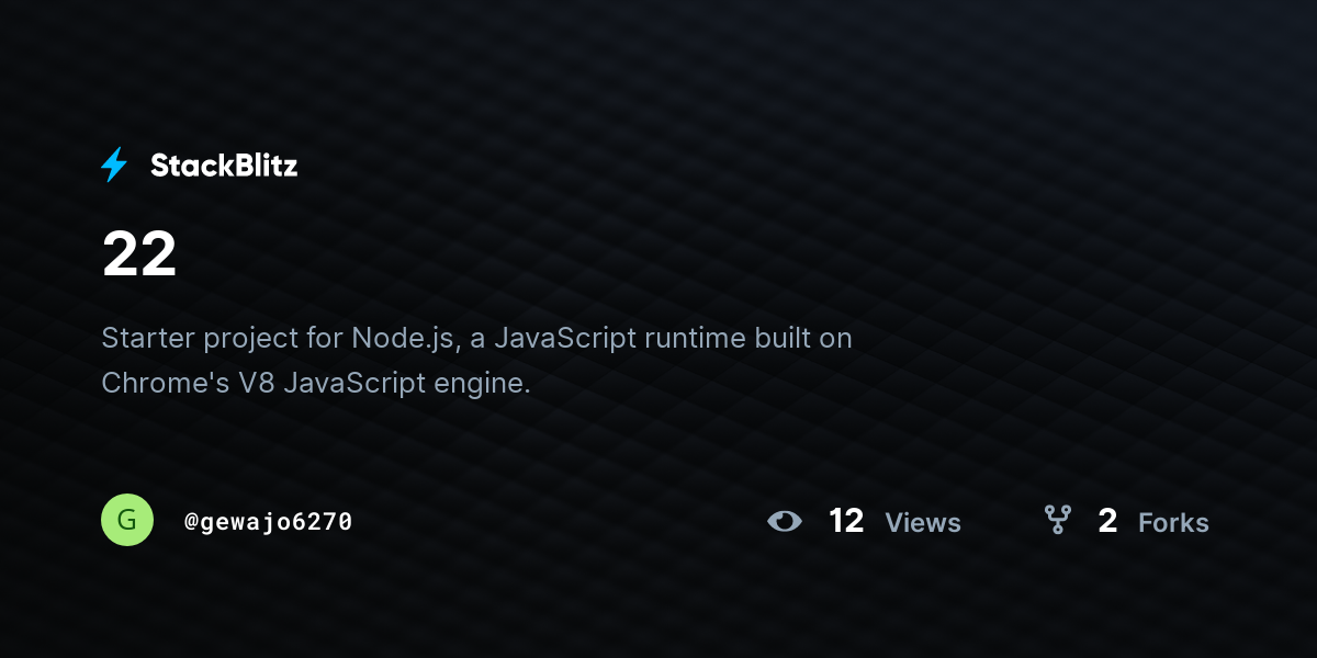 22 - StackBlitz