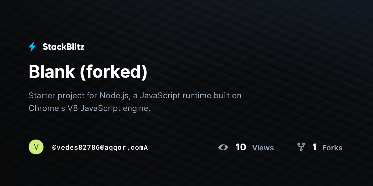 Blank (forked) - StackBlitz