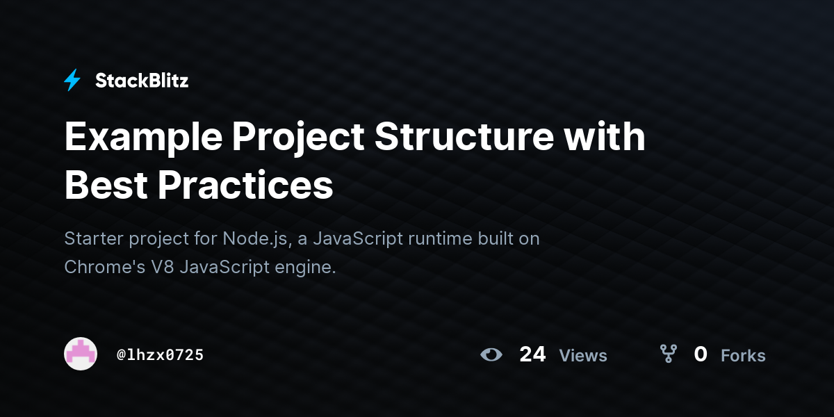 Example Project Structure with Best Practices - StackBlitz