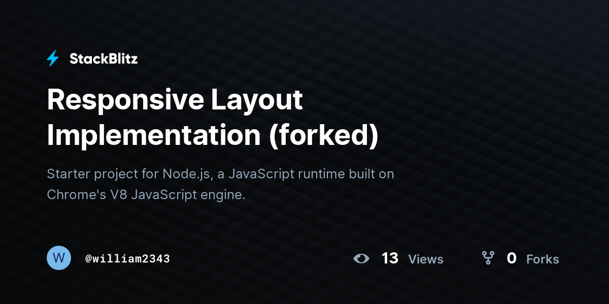 Responsive Layout Implementation (forked) - StackBlitz