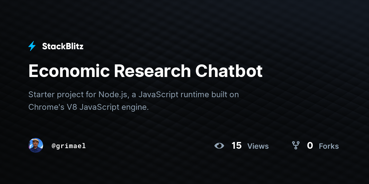 Economic Research Chatbot - StackBlitz