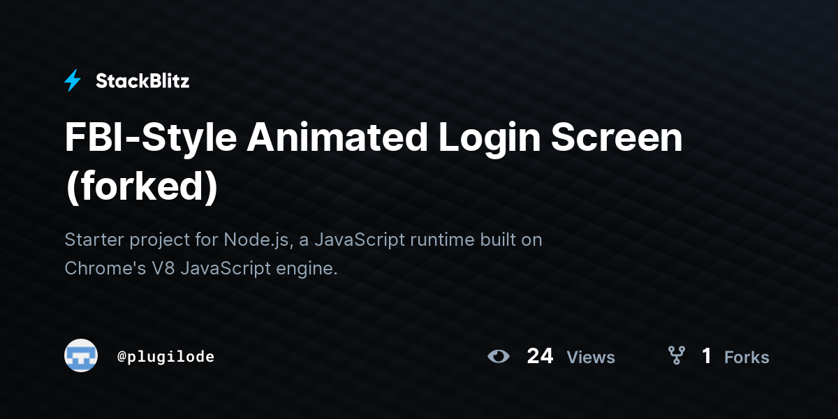 FBI-Style Animated Login Screen (forked) - StackBlitz