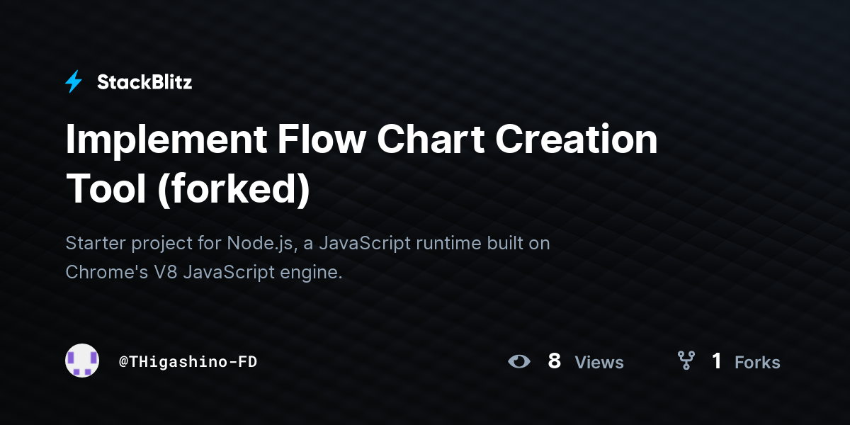 Implement Flow Chart Creation Tool (forked) - StackBlitz