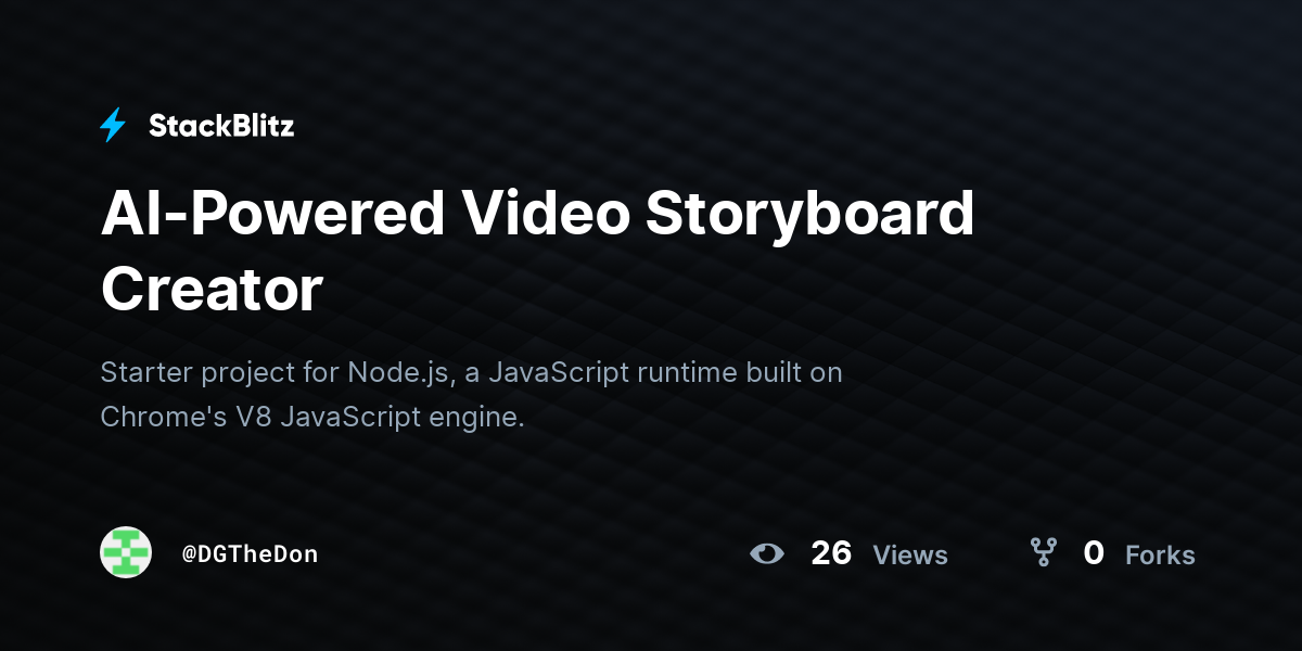 AI-Powered Video Storyboard Creator - StackBlitz