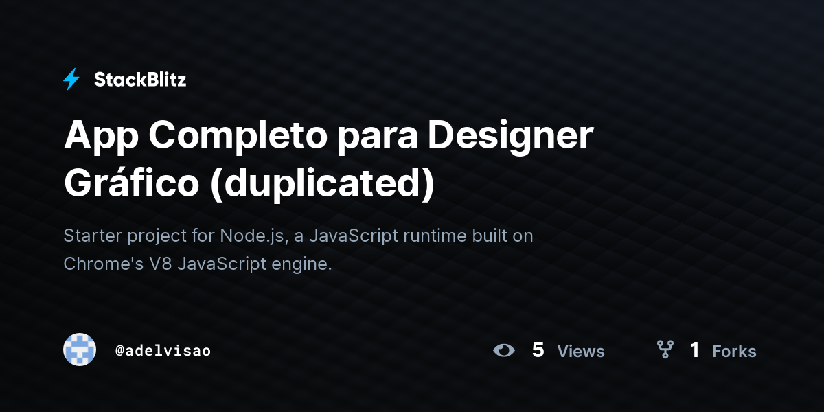 App Completo para Designer Gráfico (duplicated) - StackBlitz