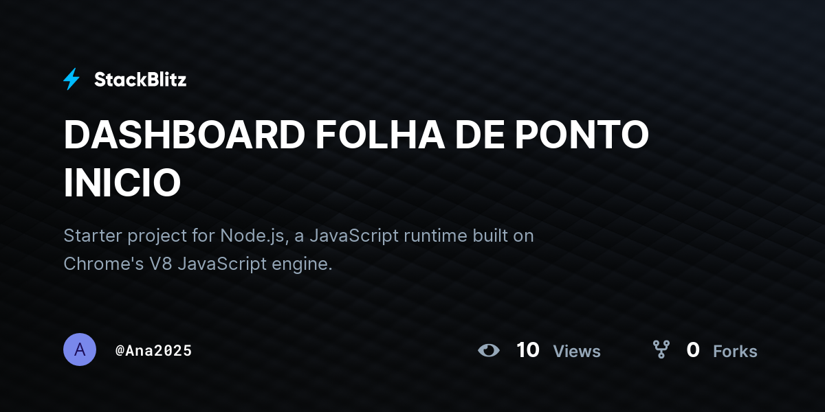 DASHBOARD FOLHA DE PONTO INICIO - StackBlitz