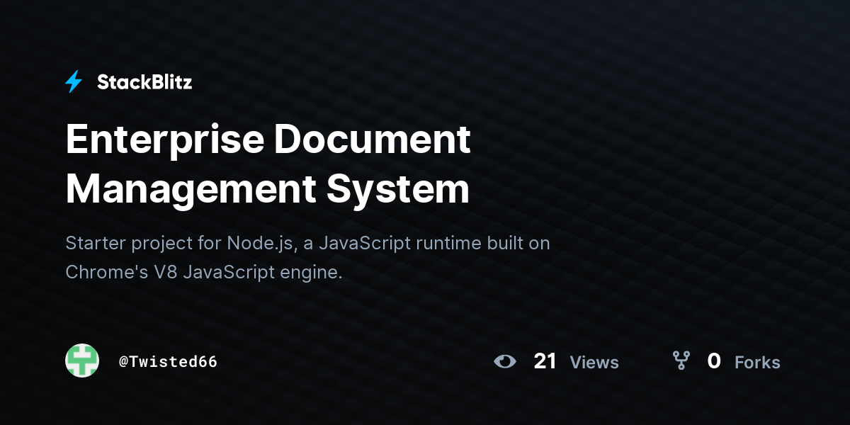 Enterprise Document Management System - StackBlitz