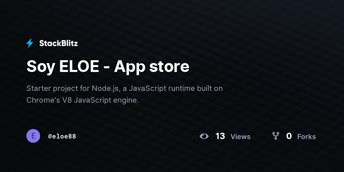 Soy ELOE - App store - StackBlitz