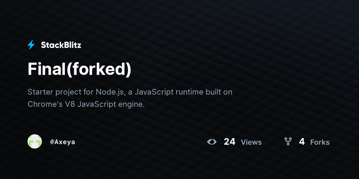 Final(forked) - StackBlitz