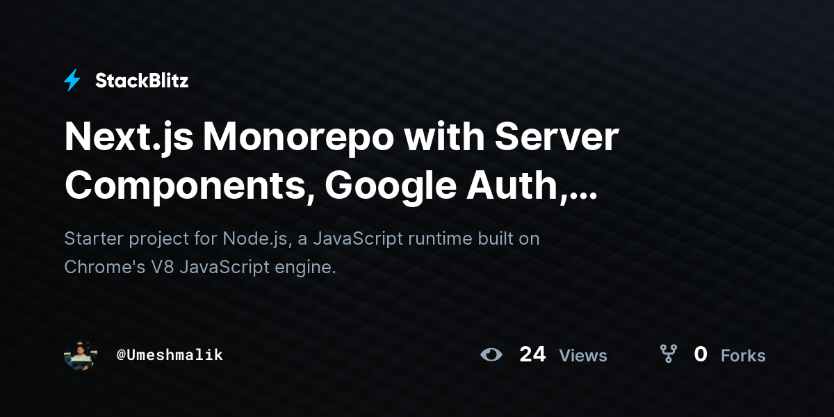 Next.js Monorepo with Server Components, Google Auth, TanStack Query, Tailwind, and MDX (forked ...