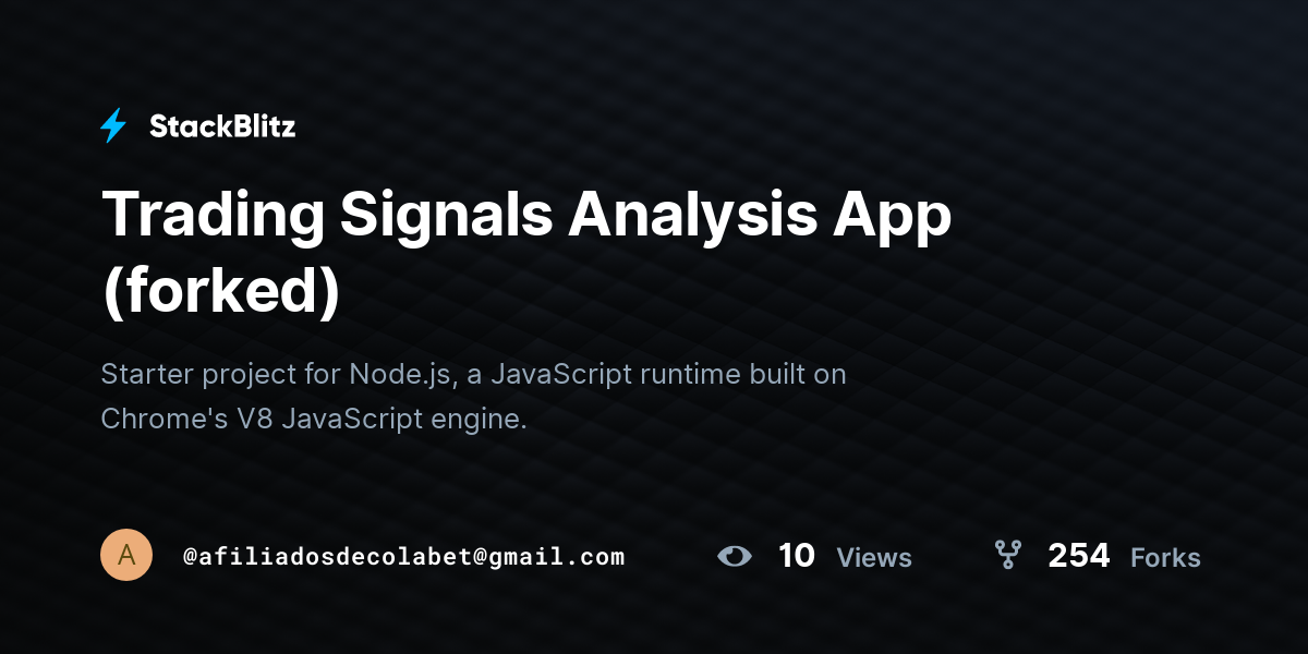 Trading Signals Analysis App (forked) - StackBlitz