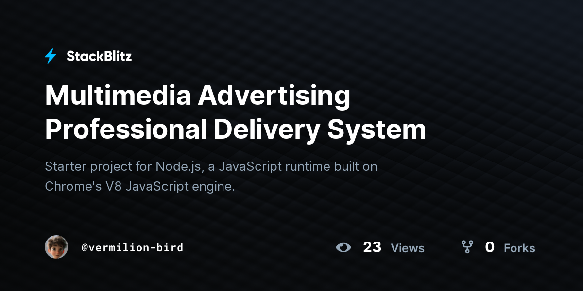Multimedia Advertising Professional Delivery System - StackBlitz