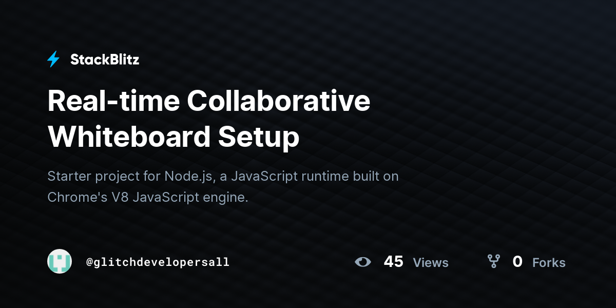 Real-time Collaborative Whiteboard Setup - StackBlitz