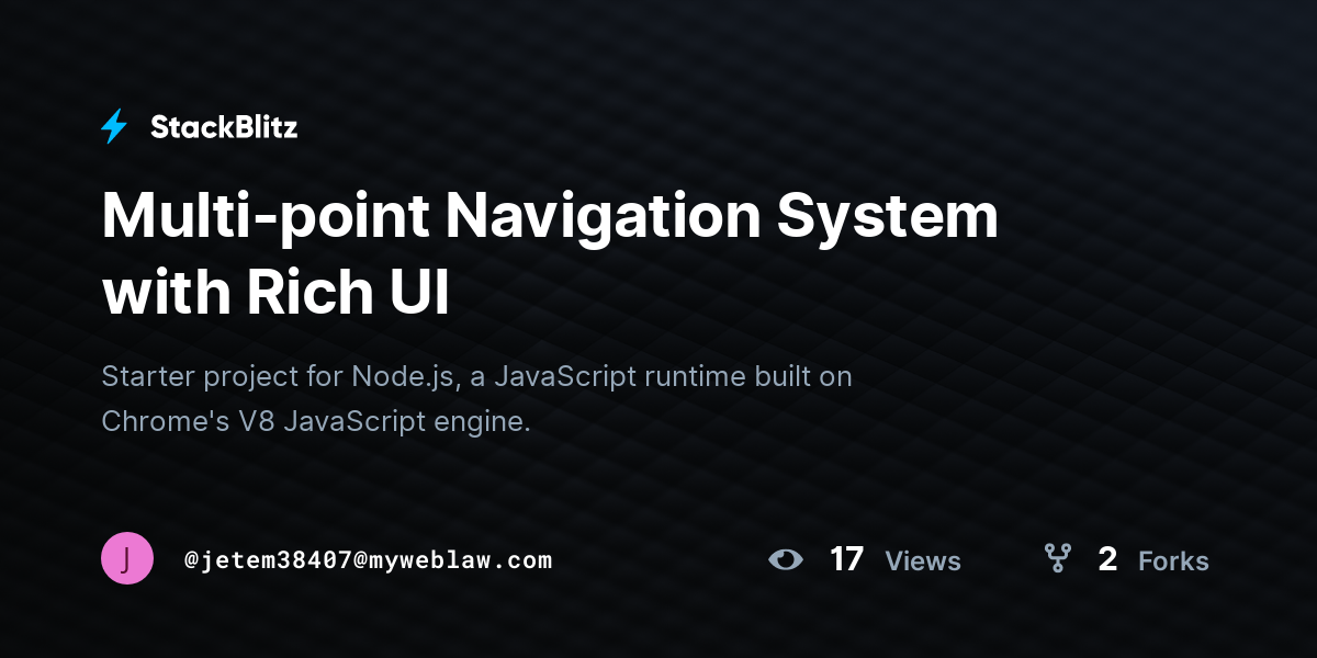 Multi-point Navigation System with Rich UI - StackBlitz