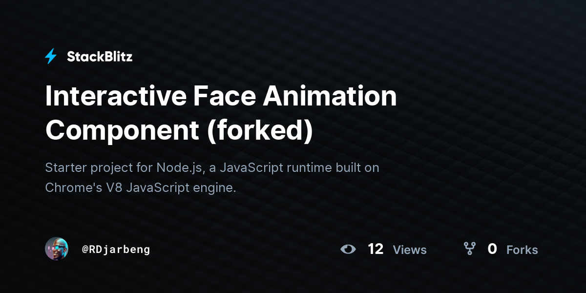 Interactive Face Animation Component (forked) - StackBlitz