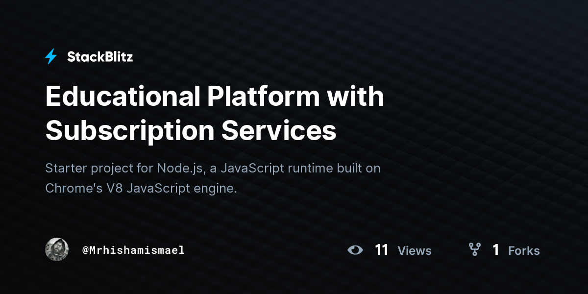 Educational Platform with Subscription Services - StackBlitz