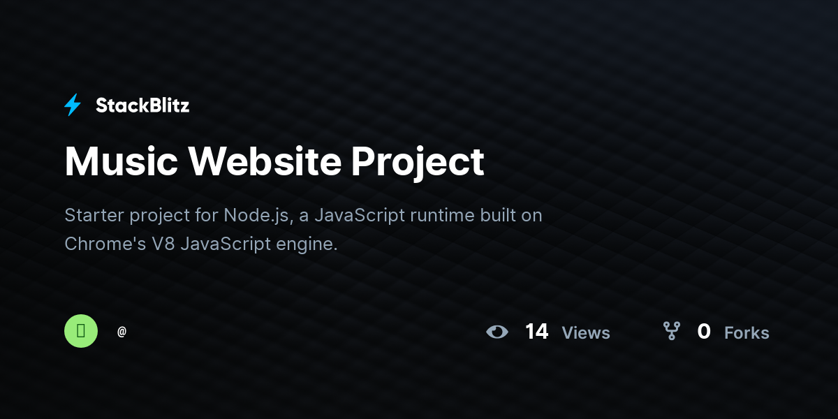 Music Website Project - StackBlitz