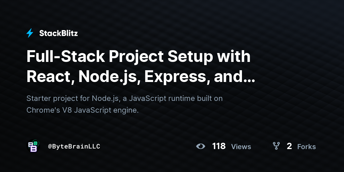 Full-Stack Project Setup with React, Node.js, Express, and PostgreSQL ...