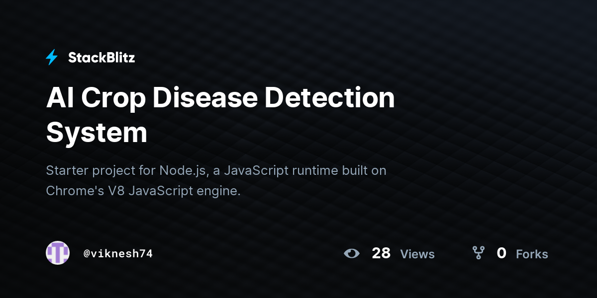 AI Crop Disease Detection System - StackBlitz