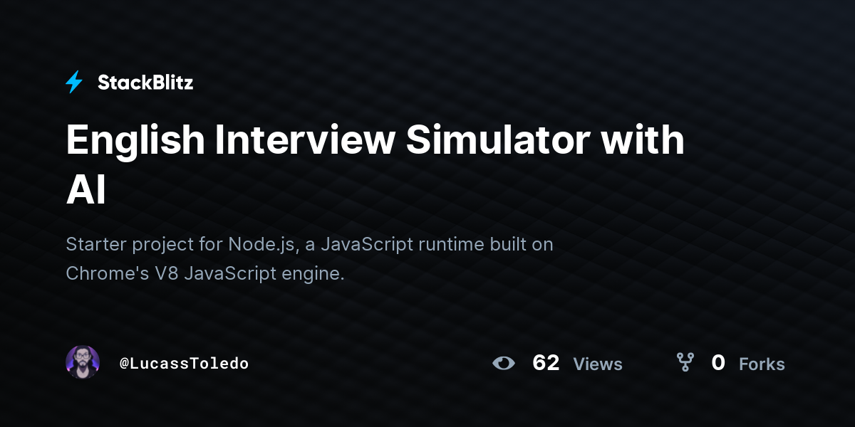 English Interview Simulator with AI - StackBlitz