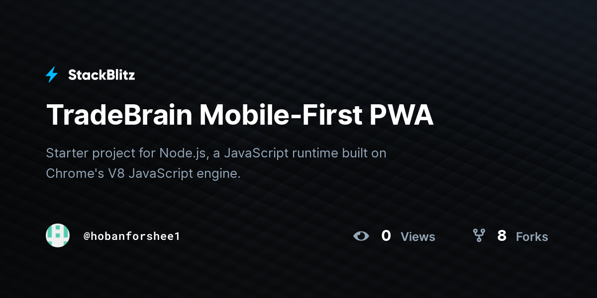 TradeBrain Mobile-First PWA - StackBlitz