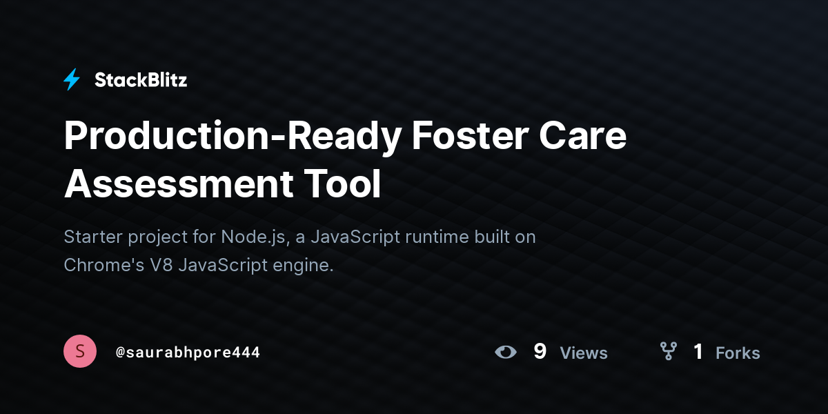 Production-Ready Foster Care Assessment Tool - StackBlitz