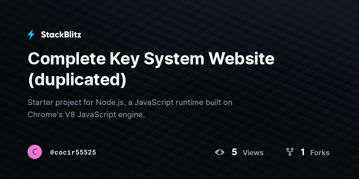 Complete Key System Website (duplicated) - StackBlitz