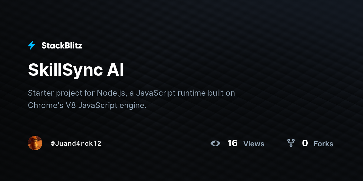 SkillSync AI - StackBlitz