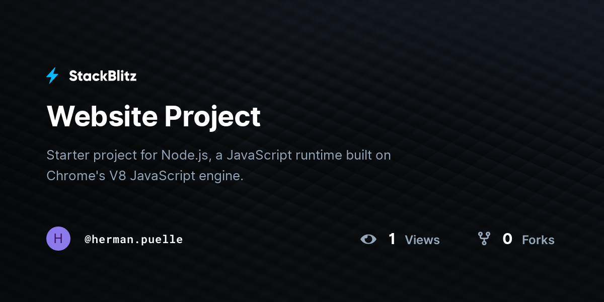 Website Project - StackBlitz