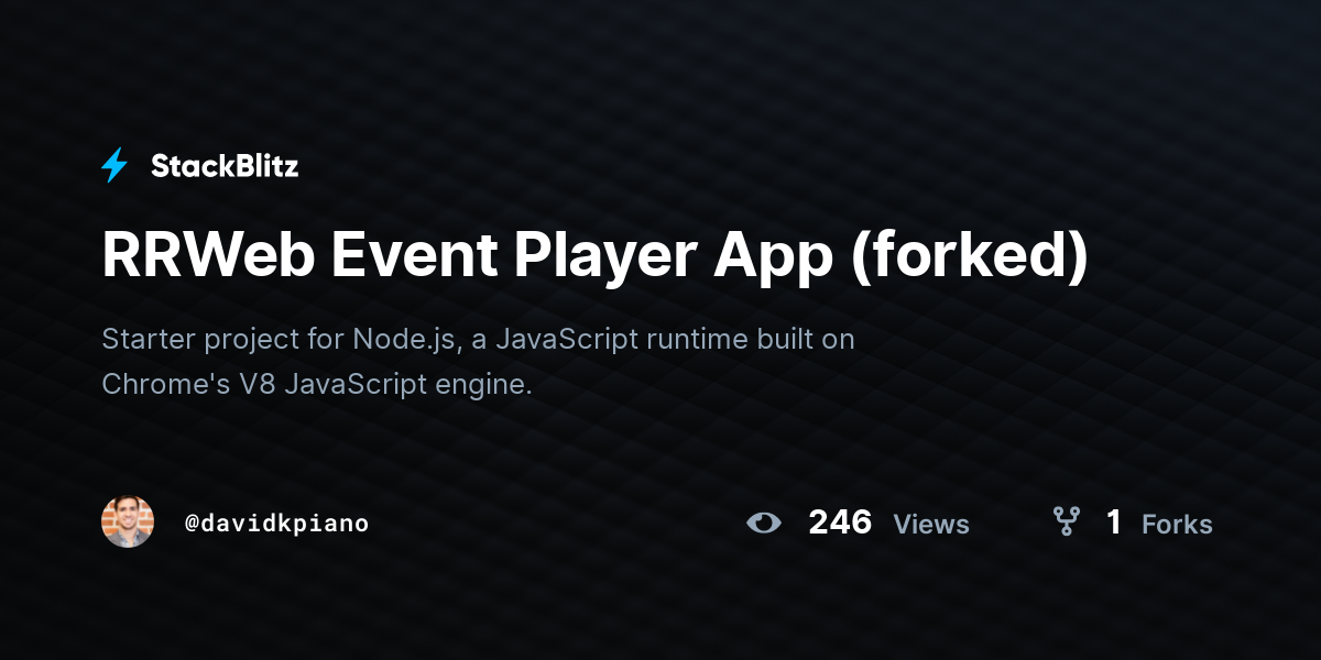 RRWeb Event Player App (forked) - StackBlitz