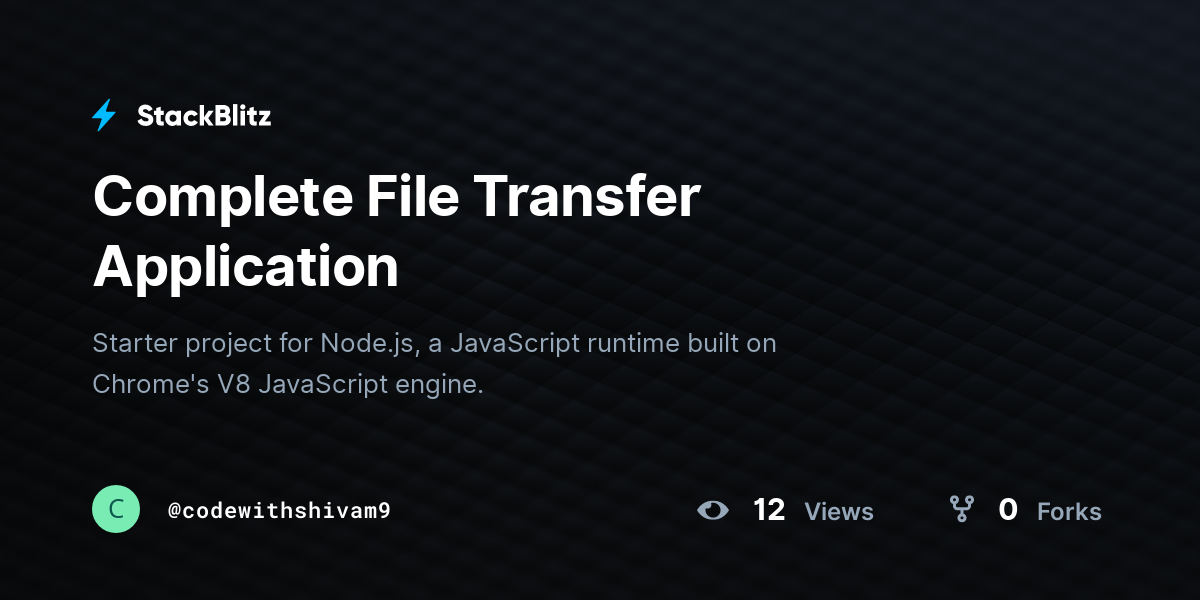 Complete File Transfer Application - StackBlitz