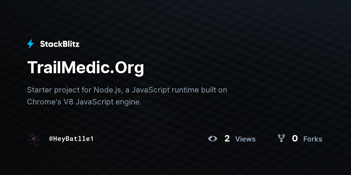 TrailMedic.Org - StackBlitz