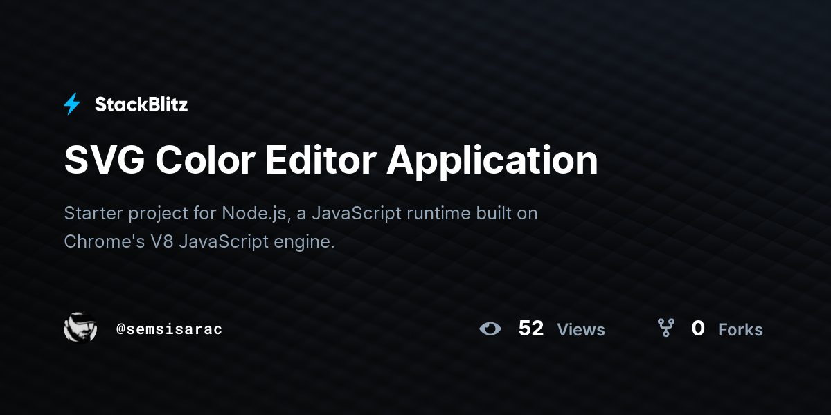 SVG Color Editor Application - StackBlitz