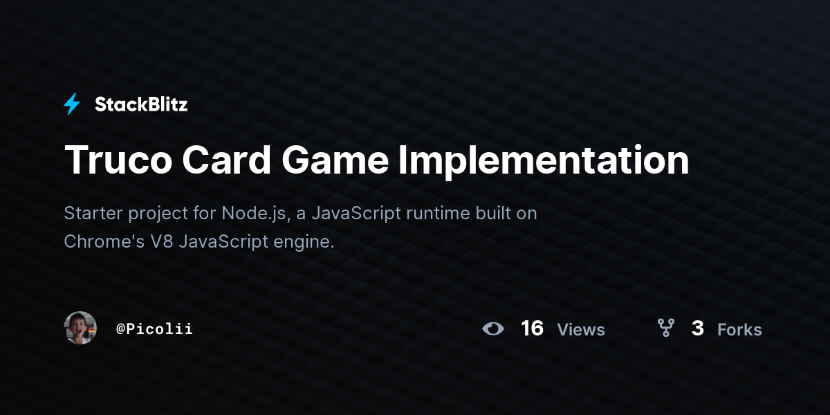 Truco Card Game Implementation - StackBlitz