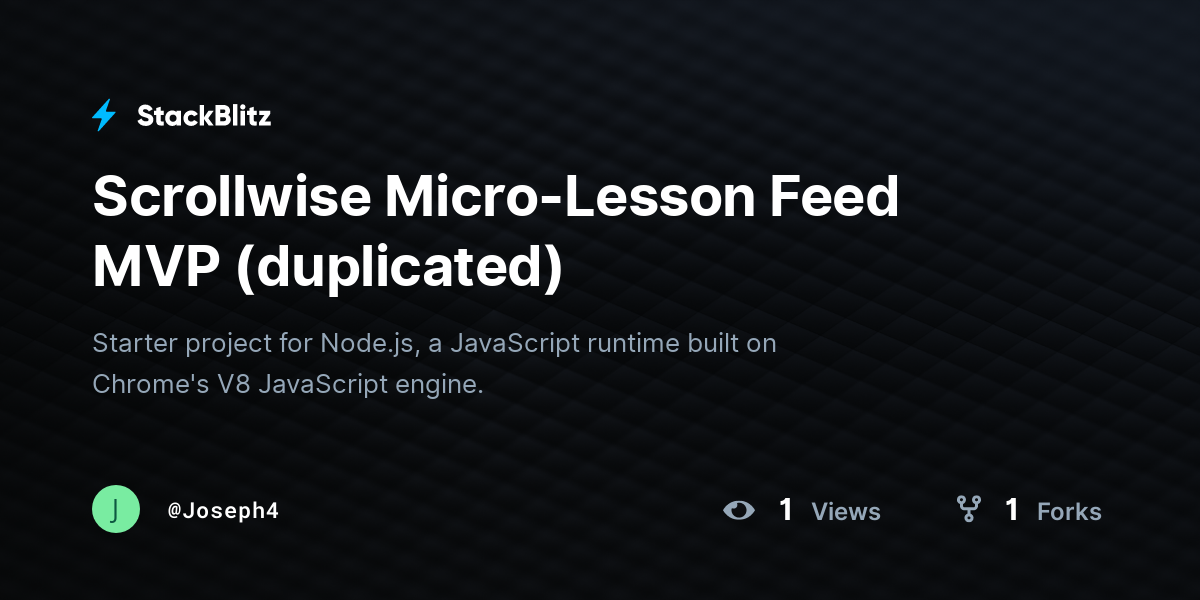 Scrollwise Micro-Lesson Feed MVP (duplicated) - StackBlitz