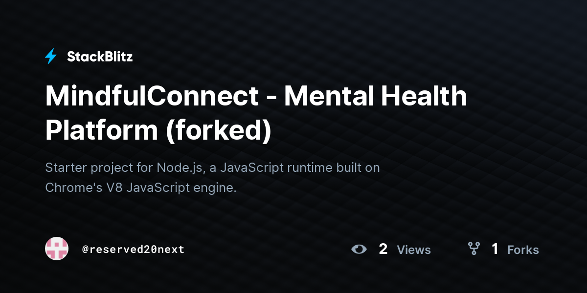 MindfulConnect - Mental Health Platform (forked) - StackBlitz
