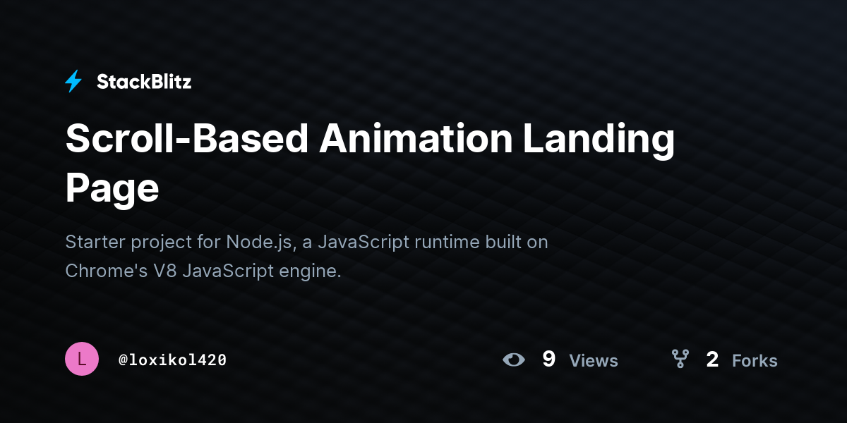 Scroll-Based Animation Landing Page - StackBlitz